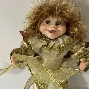 Holiday | Fairyelf Golden With Wings Poseable Incredible Detailed Face ...